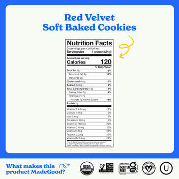 MadeGood Red Velvet Soft Baked Mini Cookies | Organic, non-GMO Snacks ...